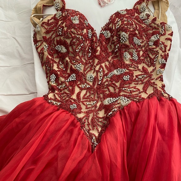Dresses | Red Princess Gown | Poshmark